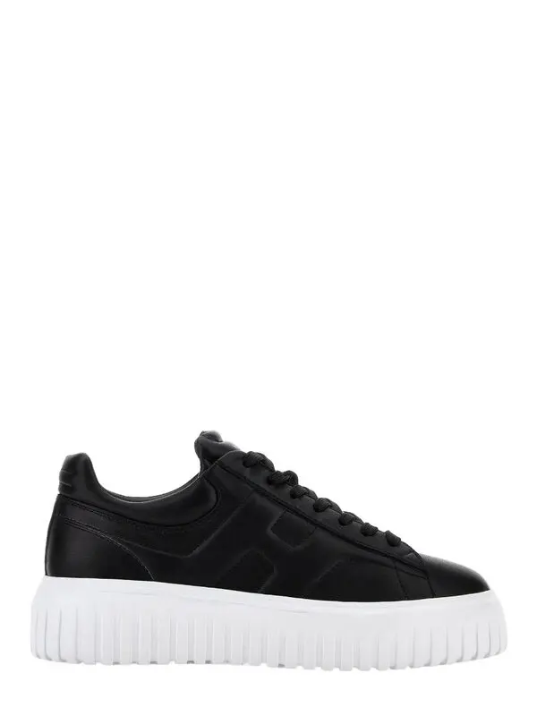 Hogan H-stripes Lace-up Sneakers - Black