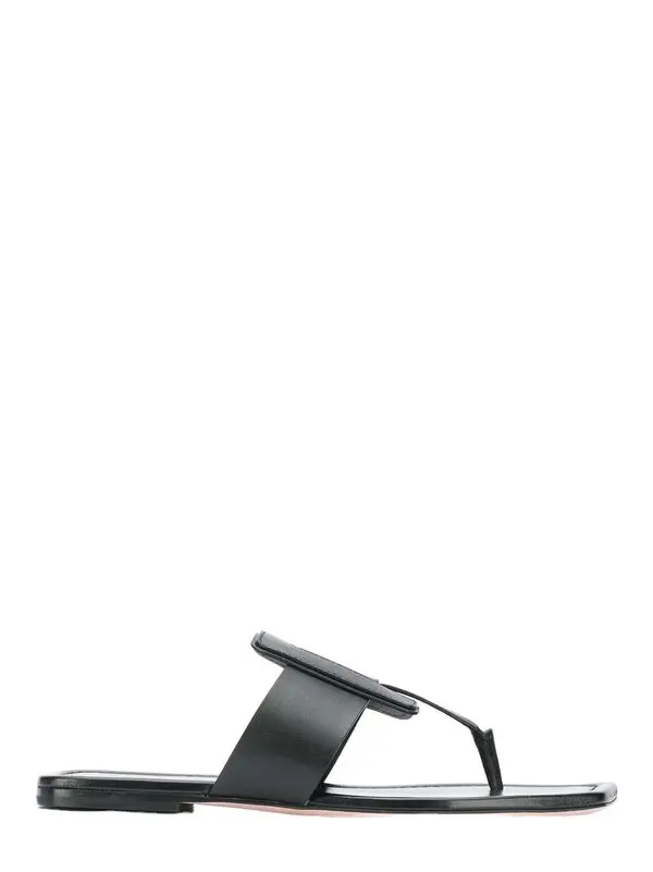 ROGER VIVIER Viv' Sellier" Herringbone Muller Sandals - Black