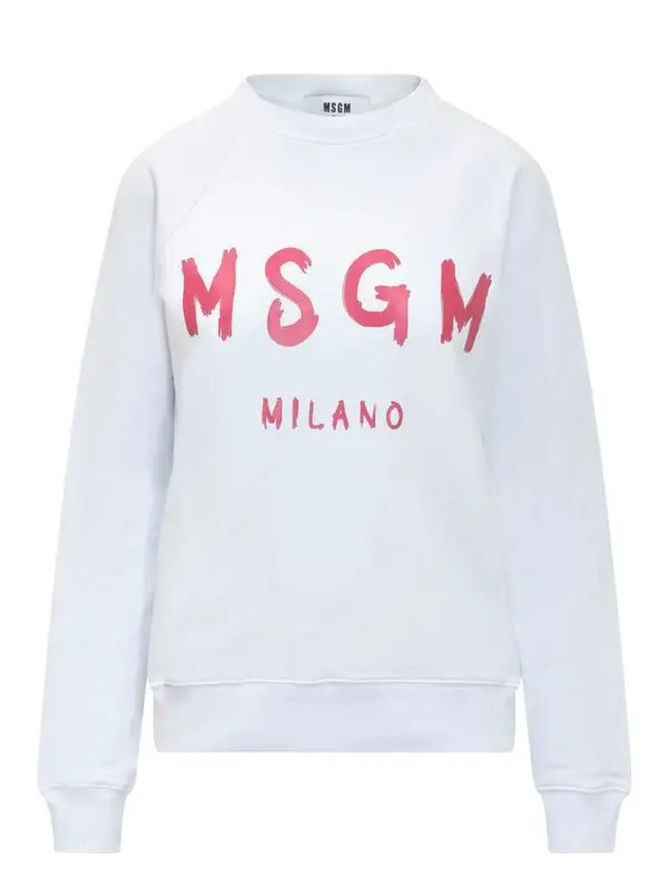 MSGM Logo Printed Sweatshirt - Blue