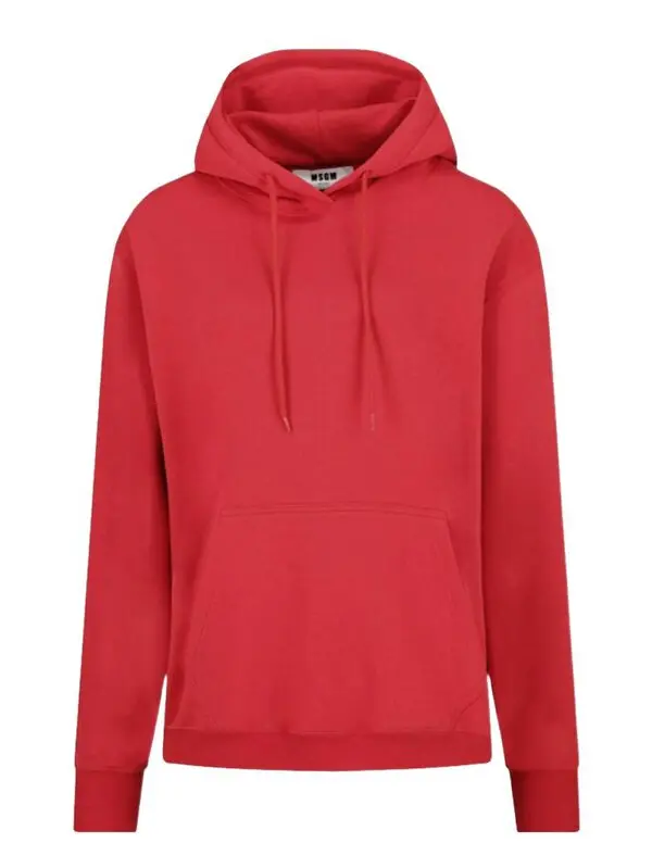 MSGM Logo Hooded Sweater - Red