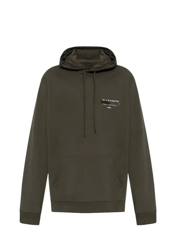 ALLSAINTS Logo Print Hooded Sweater - Green
