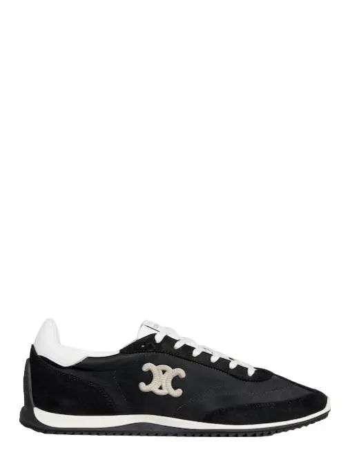 Celine Racer Sneaker In Nylon, Suede Calfskin, And Calfskin - Black