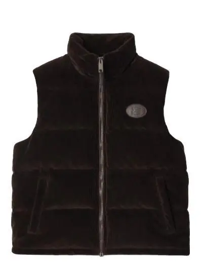 Burberry Corduroy Puffer Gilet - Lilac Brown
