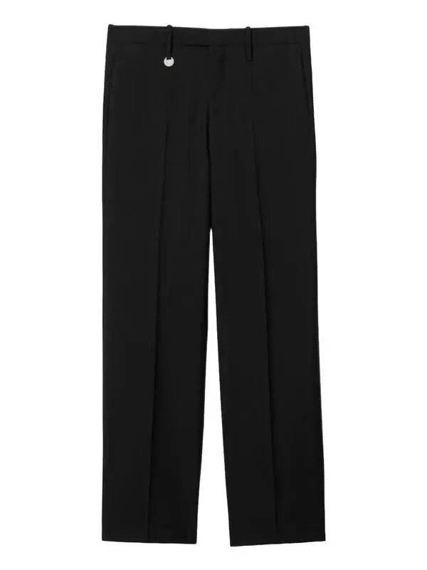 Burberry Tailored Straight-leg Mid-rise Trousers - Black