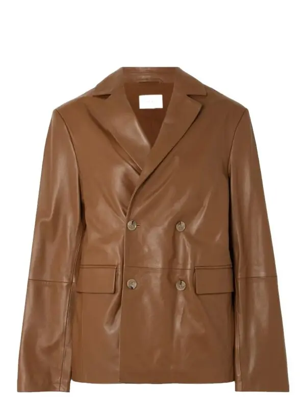 Loulou De Saison Leather Blazer - Brown