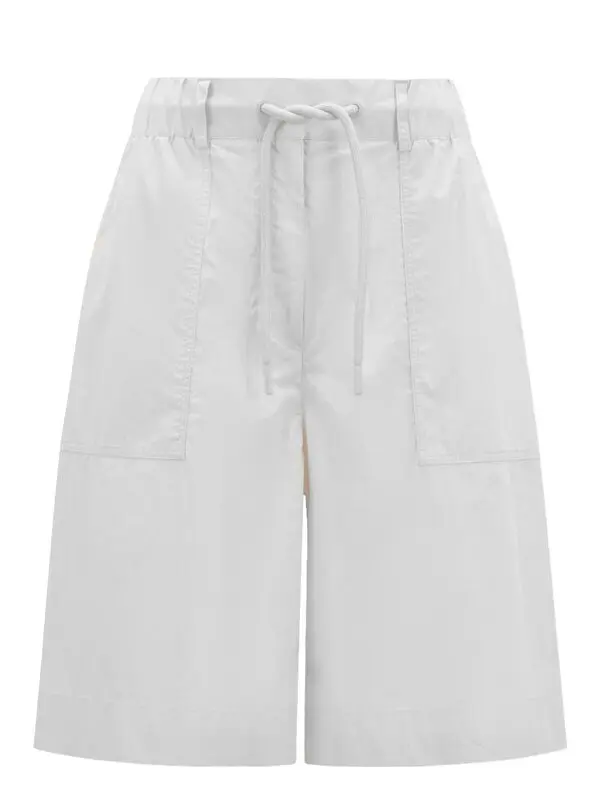 Moncler High Waisted Drawstring Shorts - White