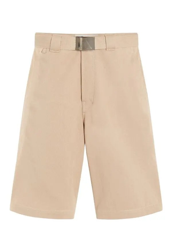 LANVIN Embroidered Logo Bermuda Shorts - Nude