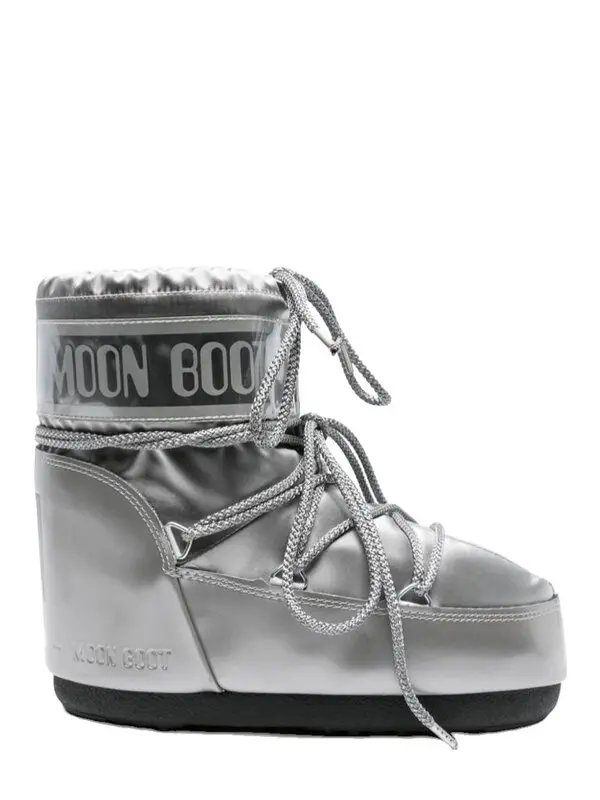 Moon Boot Classic Low Glance Lace-up Snow Boots - Silver