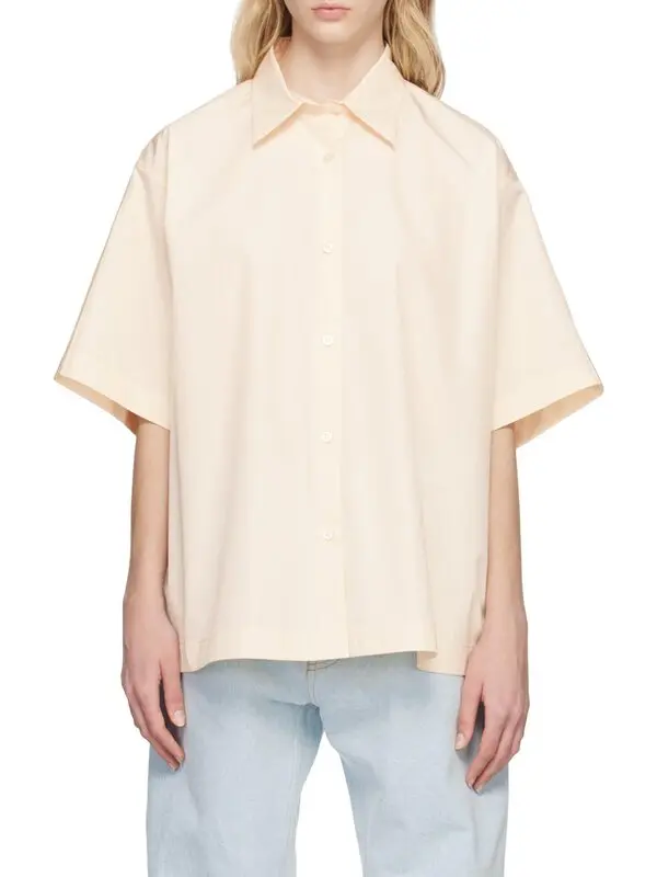 Studio Nicholson Lapel Short Sleeve Shirt - White