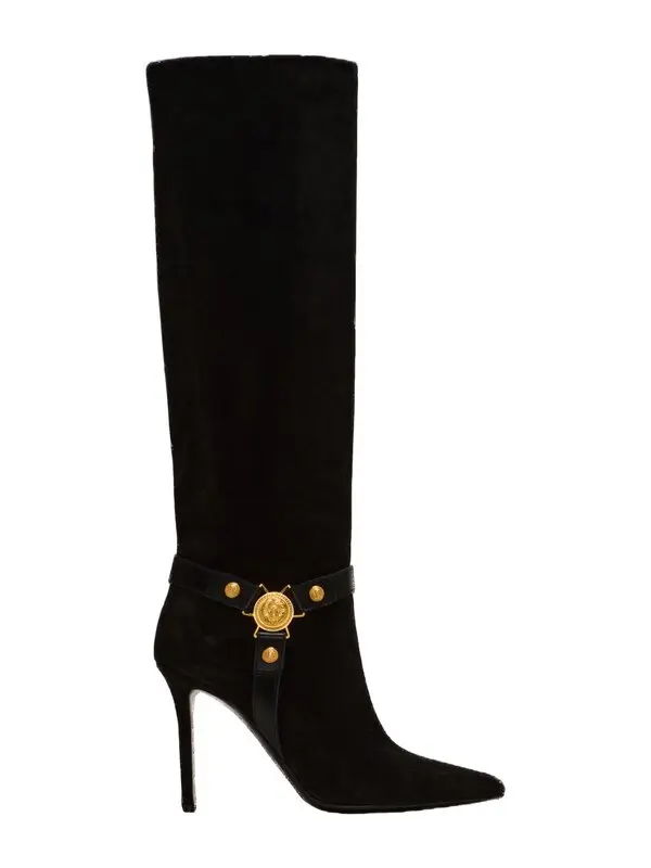 Balmain Eva Knee-high Heeled Boots - Black