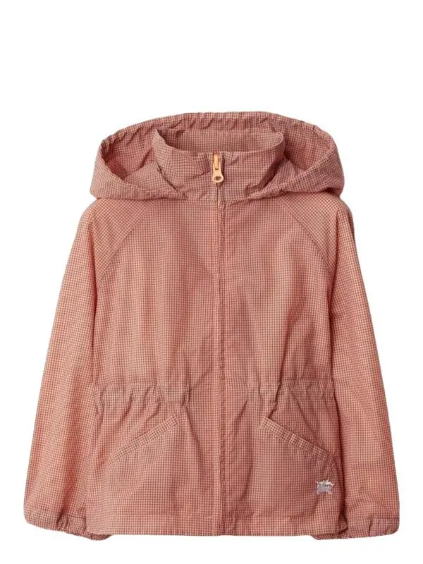 Burberry Check-pattern Hooded Jacket - Pink