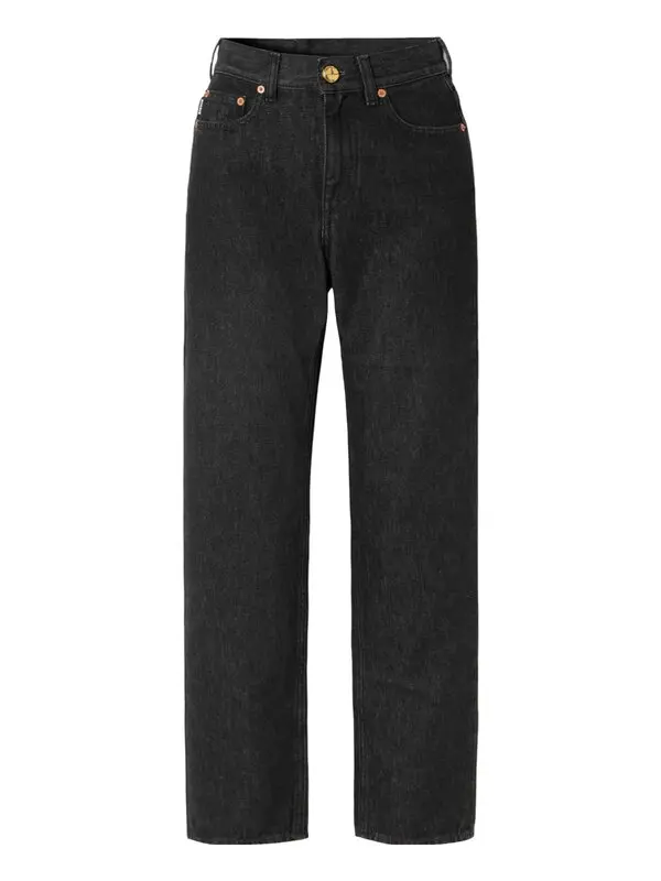 BLAZÉ MILANO Clapotis Paso High-rise Straight-leg Jeans - Black
