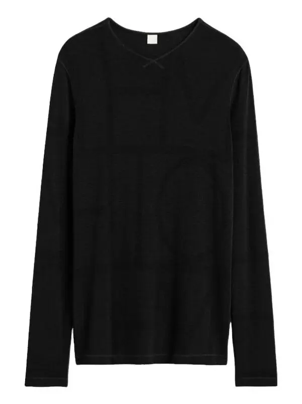 TOTEME V-neck Long-sleeve T-shirt - Black