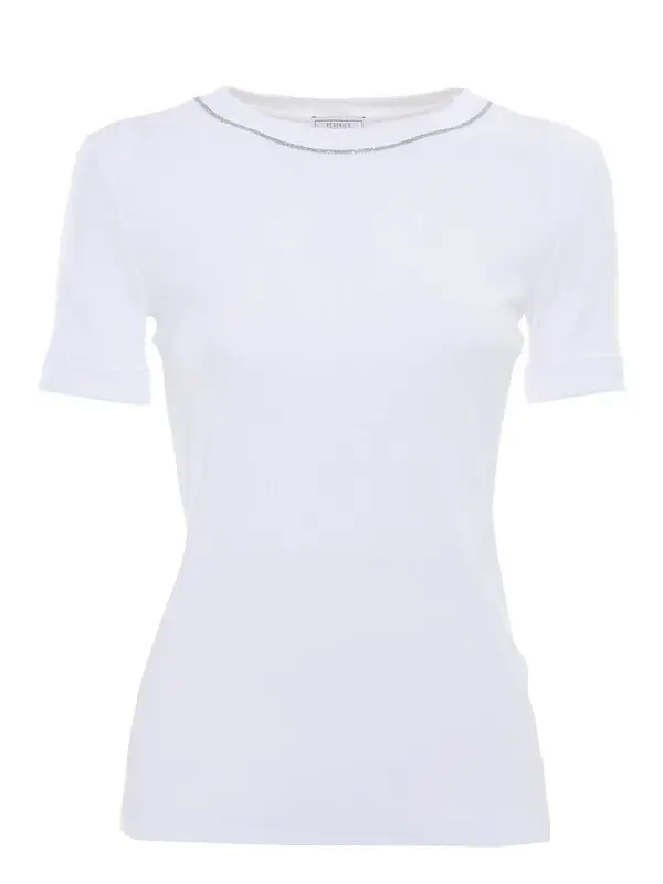 Peserico Micro-rib T-shirt - White