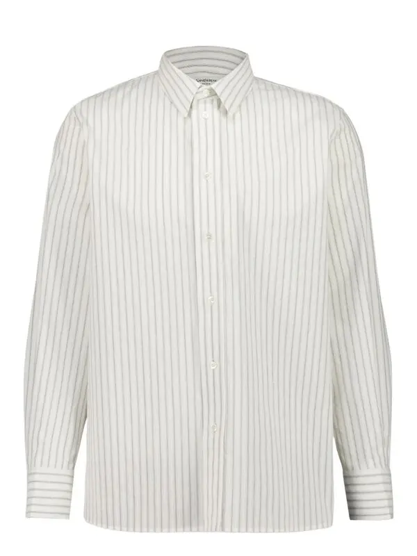 Saint Laurent Cassandre Button-up Striped Shirt - No