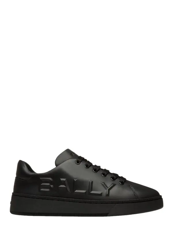Bally Lace-up Sneakers With Embossed Logo - Black