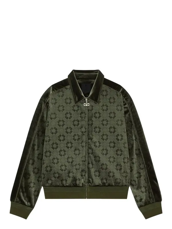 Givenchy Monogram Velvet Track Jacket - Green
