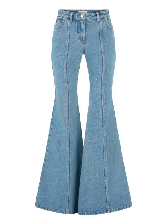 Nina Ricci High-waisted Flared Jeans - Blue