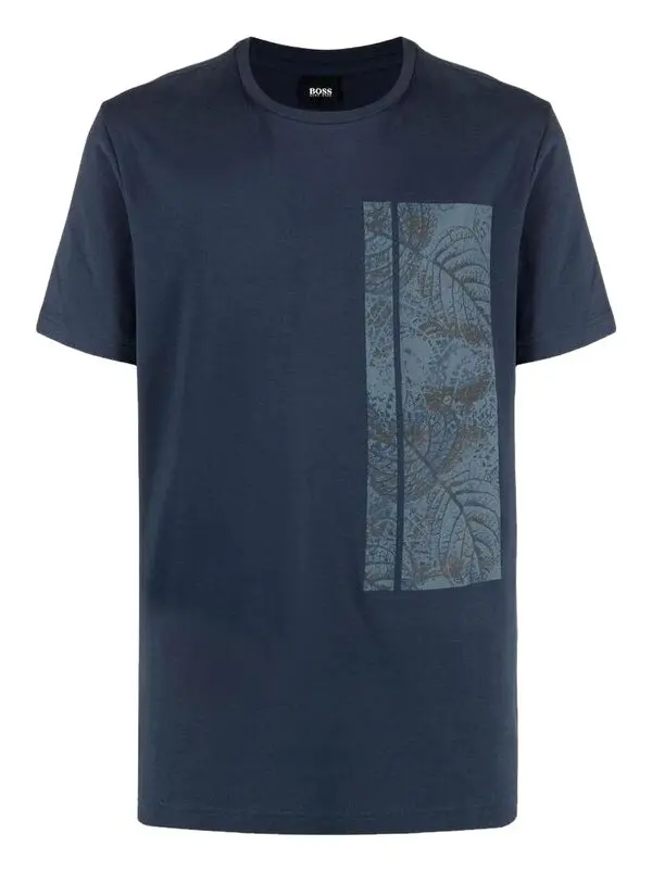 Hugo Boss Graphic-print Cotton T-shirt - Blue
