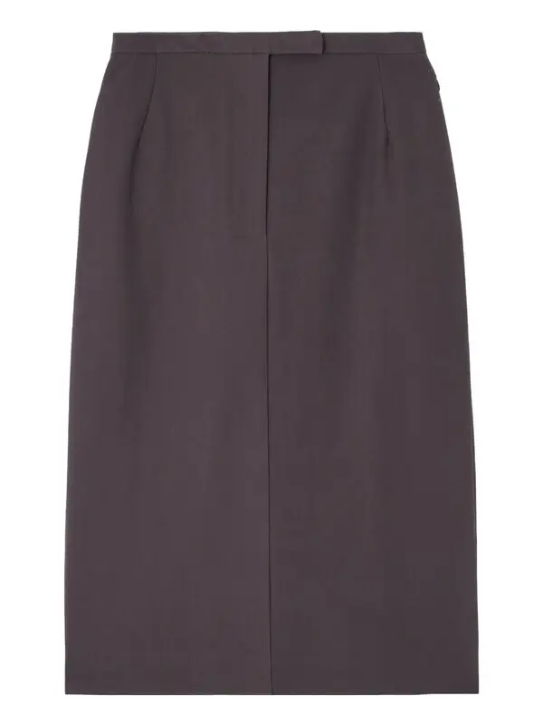 Dries Van Noten Pleated Midi Skirt - Dark Purple
