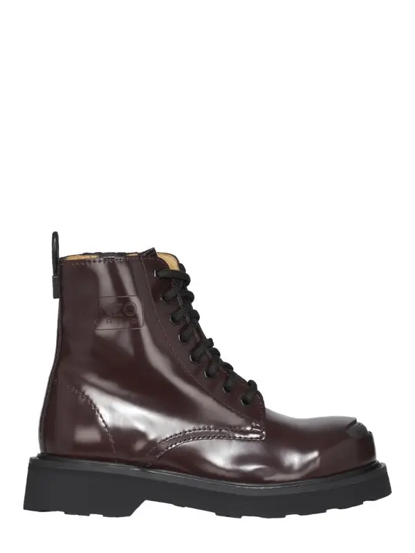 Kenzo Smile Ankle Boots - Bordeaux Red
