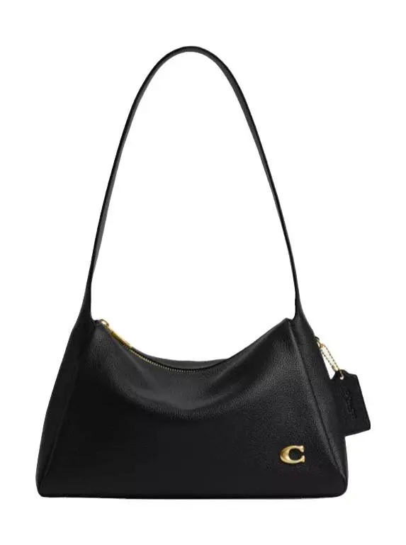 COACH Lola Logo Plaque Shoulder Bag - Black