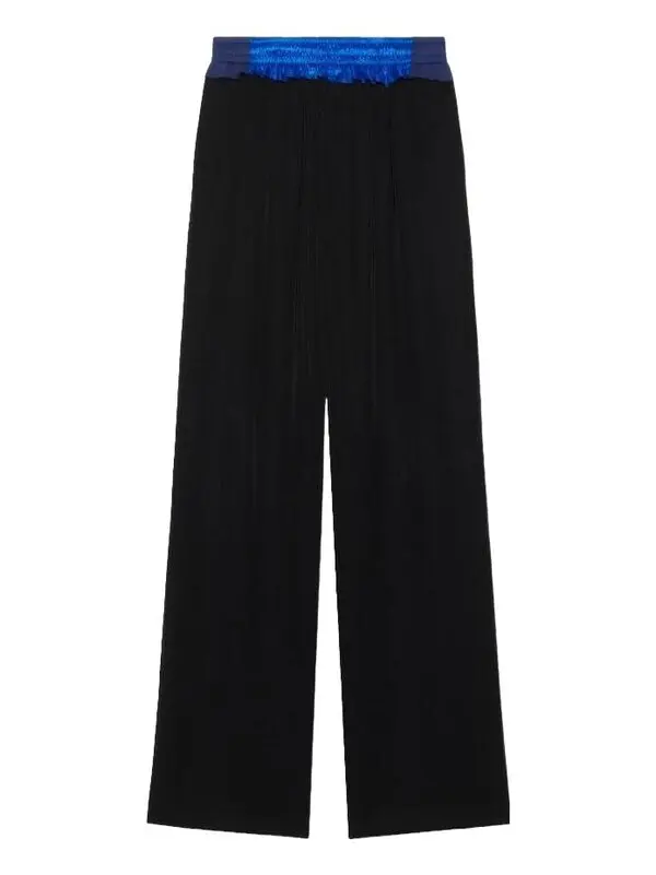 Balenciaga Contrast Waistband Tailored Track Pants - Black