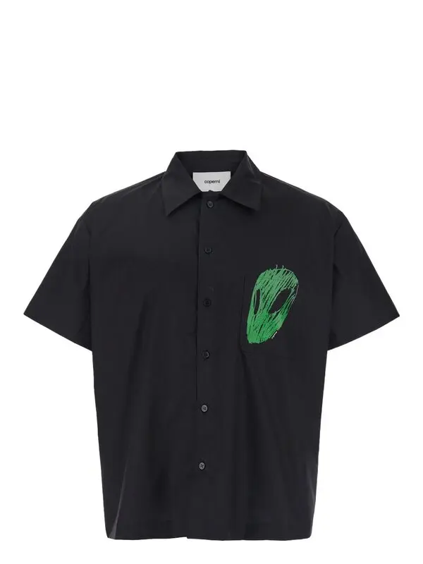 Coperni Alien Head Loose-fit Buttoned Shirt - Black