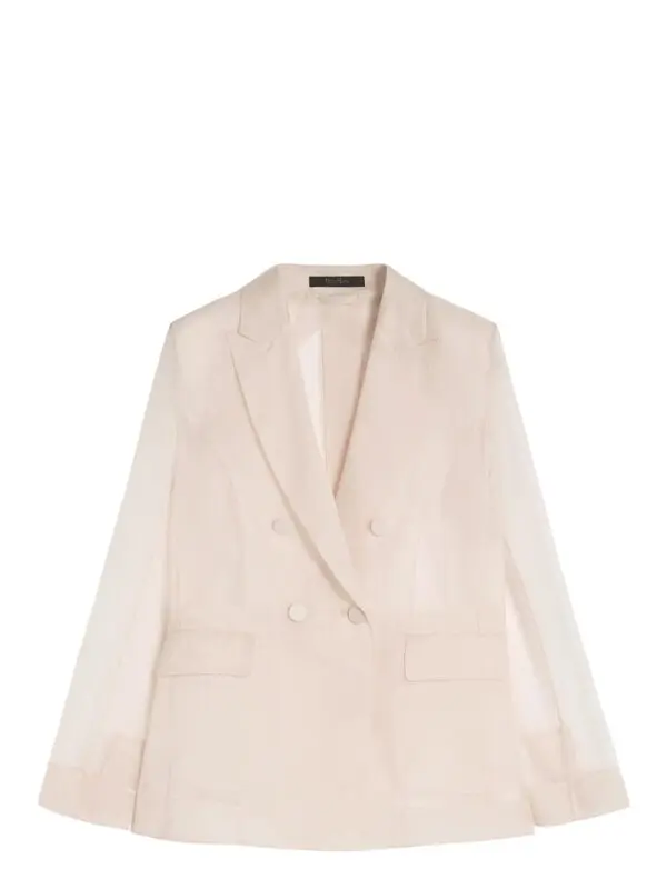 Max Mara Slogan Silk-organza Blazer - Pink