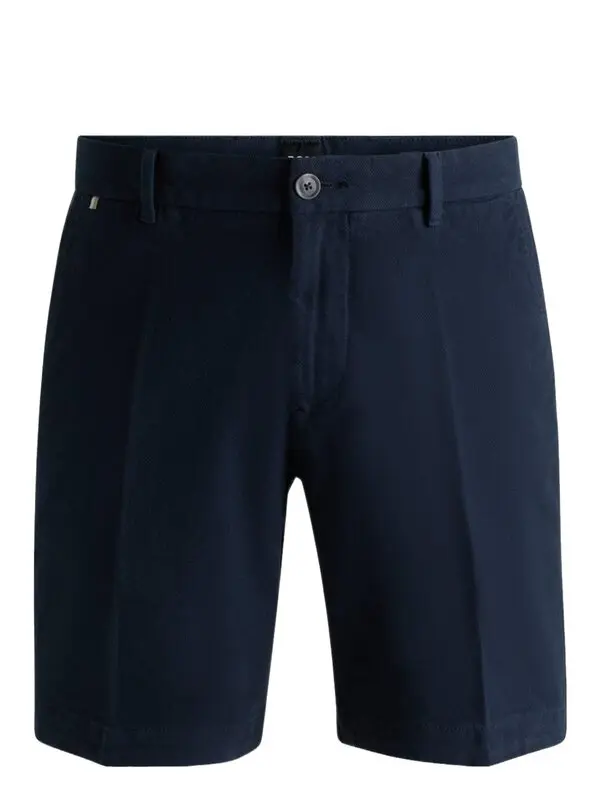 Hugo Boss Logo-patch Bermuda Shorts - Dark Blue