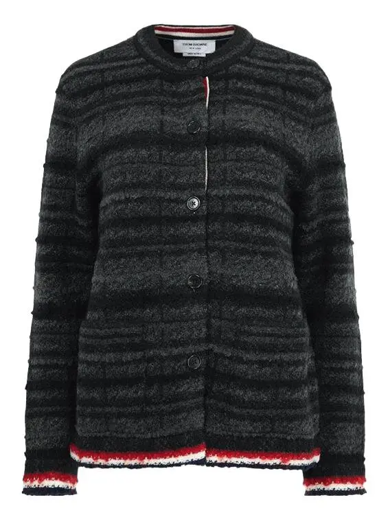 Thom Browne Jacquard Cardigan - Black