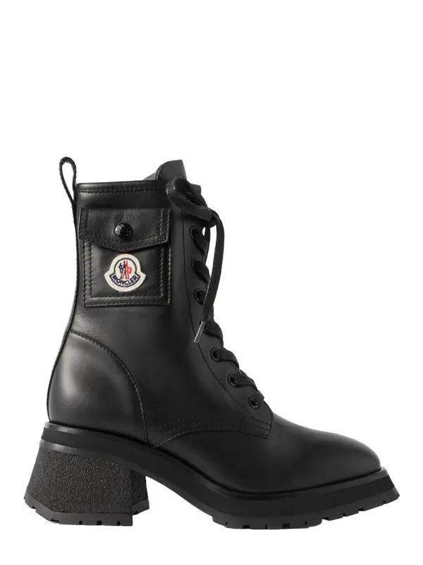 Moncler Gigi Lace-up Ankle Boots - Black