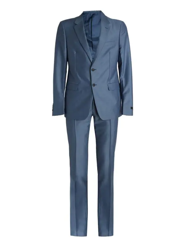 Prada Single-breasted Long-sleeved Suit - Blue