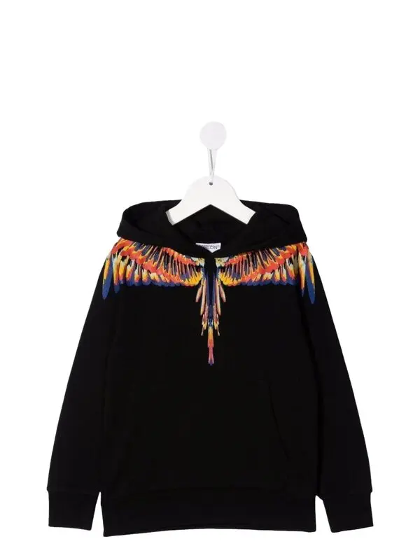 MARCELO BURLON COUNTY OF MILAN Wings Print Hoodie - Black