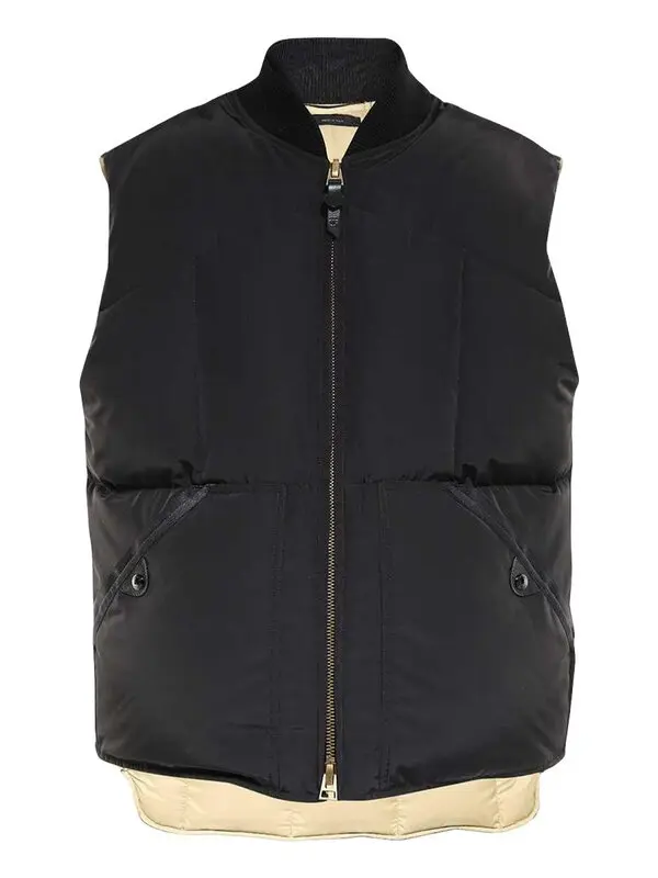 TOM FORD Sleeveless Zippered Vest - Black