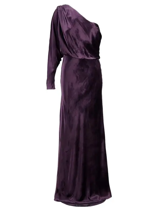 Zimmermann One-shoulder Maxi Dress - Dark Purple