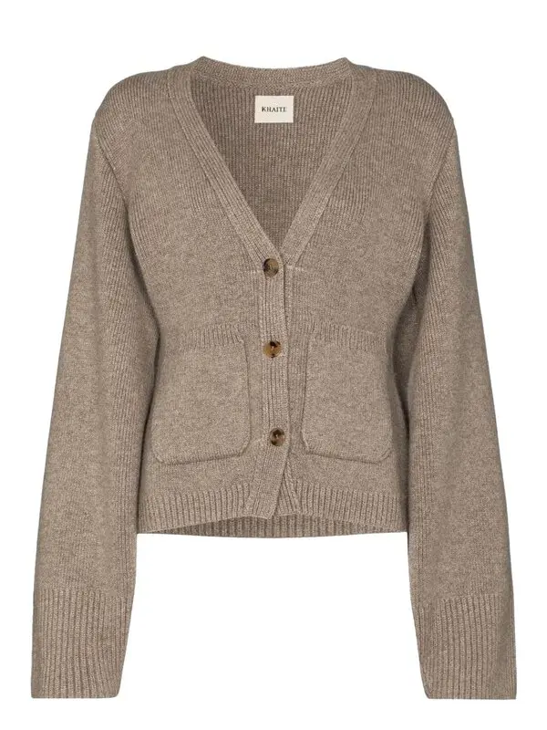 Khaite Scarlet V-neck Cardigan - Gray