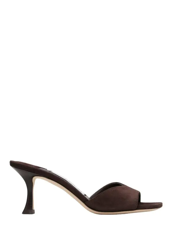 JIMMY CHOO Skye 70 Suede High-heeled Sandals - Chocolate-colored