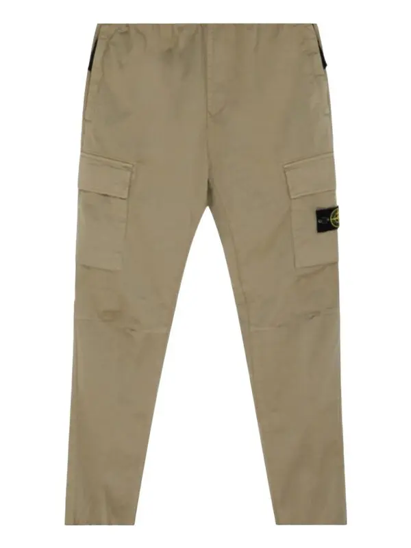 Stone Island Logo-patch Cargo Trousers - Beige