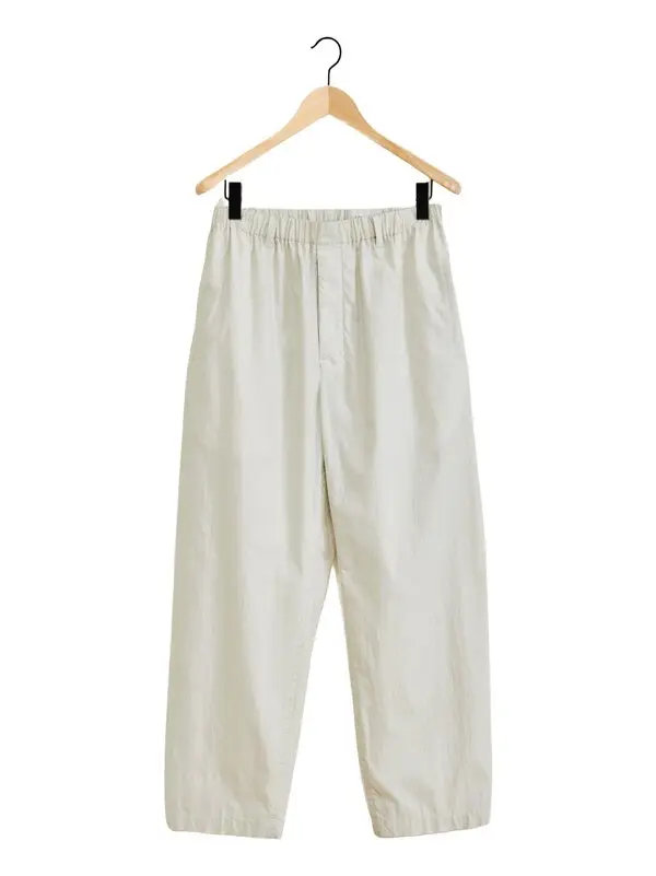LEMAIRE Tapered Cotton-blend Trousers - Light Frankincense