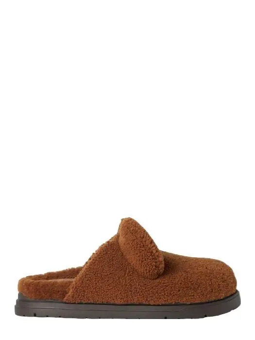 Fendi 3d Detail Slip-on Sabots - Brown