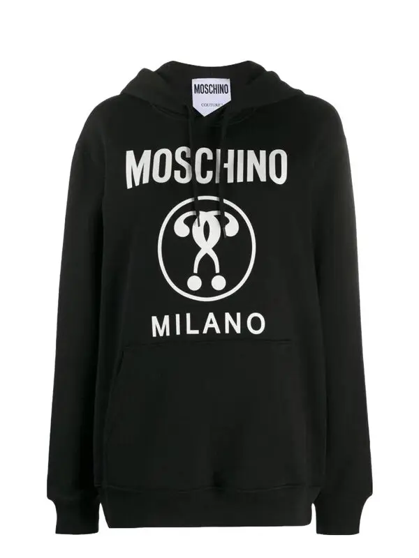 Moschino Double Question Mark Print Sweatshirt - Black