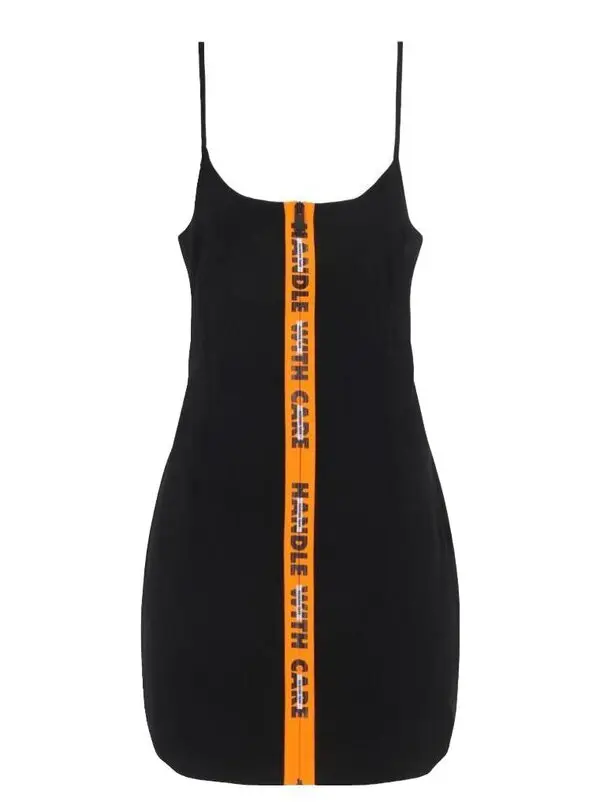 Heron Preston Zip-front Sleeveless Mini Dress - Black