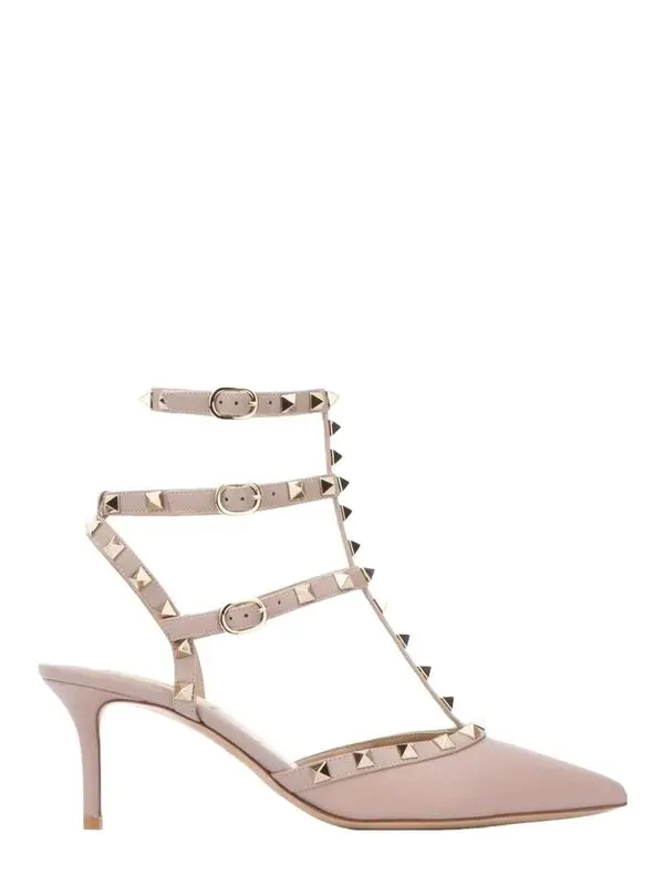 Valentino Garavani Rockstud Pointed Toe Caged Pumps - Pink