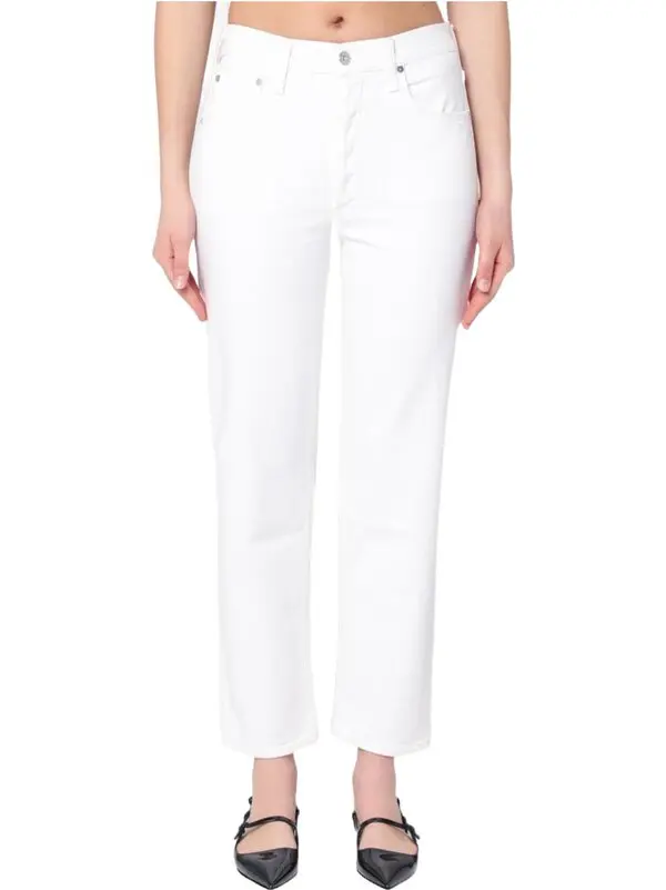 Citizens Of Humanity Logo-patch Jeans - White