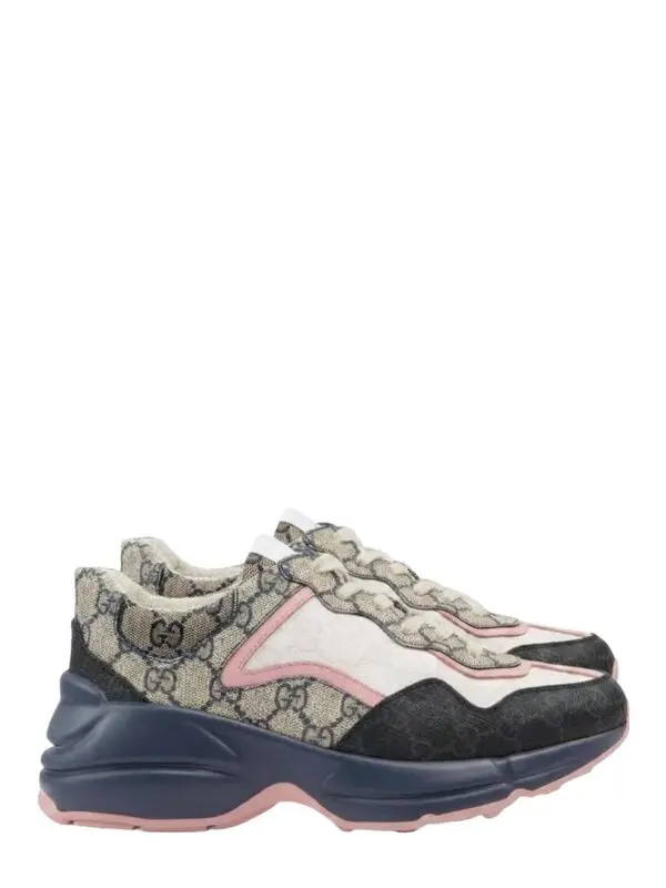 Gucci Gg Supreme Rhyton Sneakers - Beige/blue