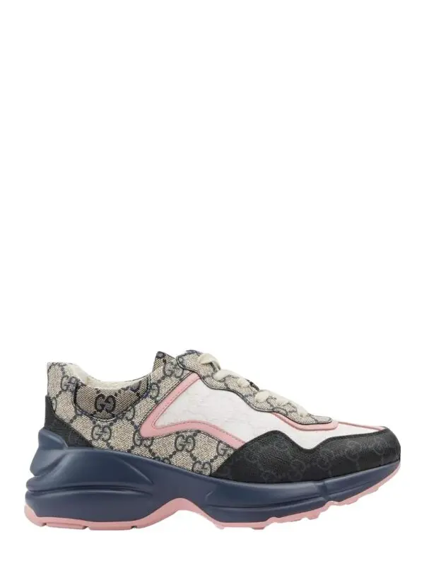 Gucci Gg Supreme Rhyton Sneakers - Beige/blue