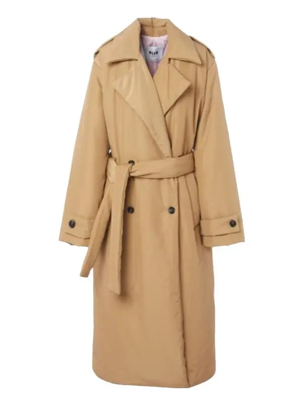 MSGM Padded Trench Coat - Nude