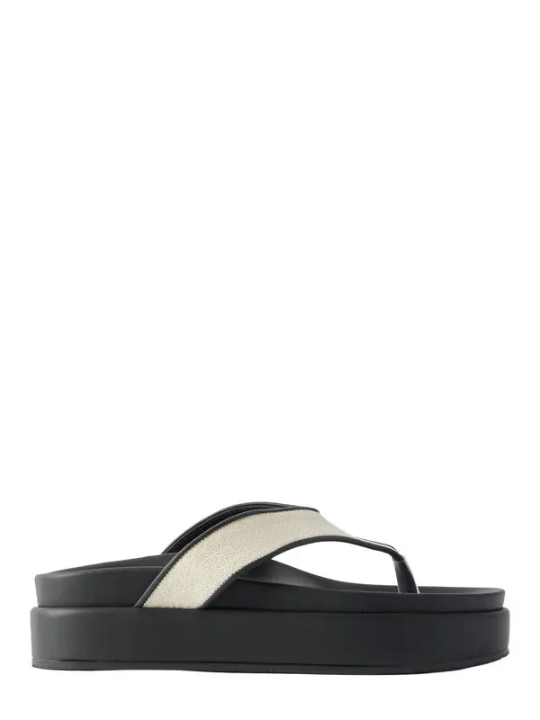 ANCIENT GREEK SANDALS Charys Platform Sandals - Black