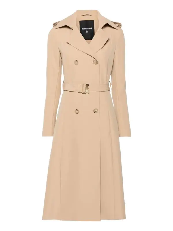 Patrizia Pepe Double-breasted Trench Coat - Nude